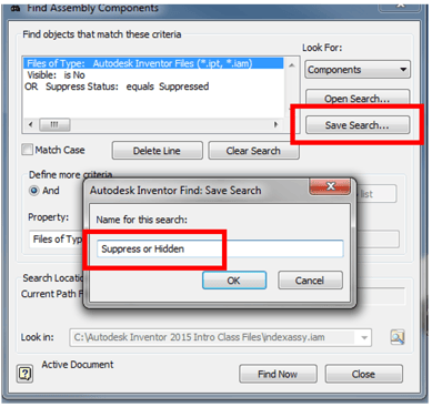 Selecting All Hidden or Suppressed Parts in an Assembly